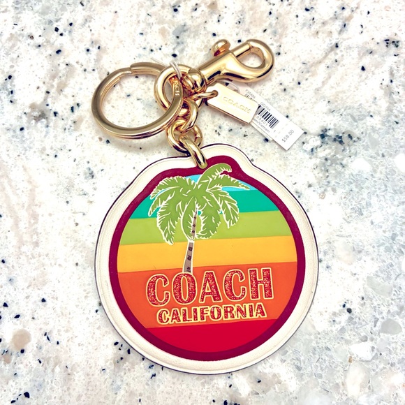 Coach | Accessories | Nwt Coach California Leather Keychain Key Fob ...